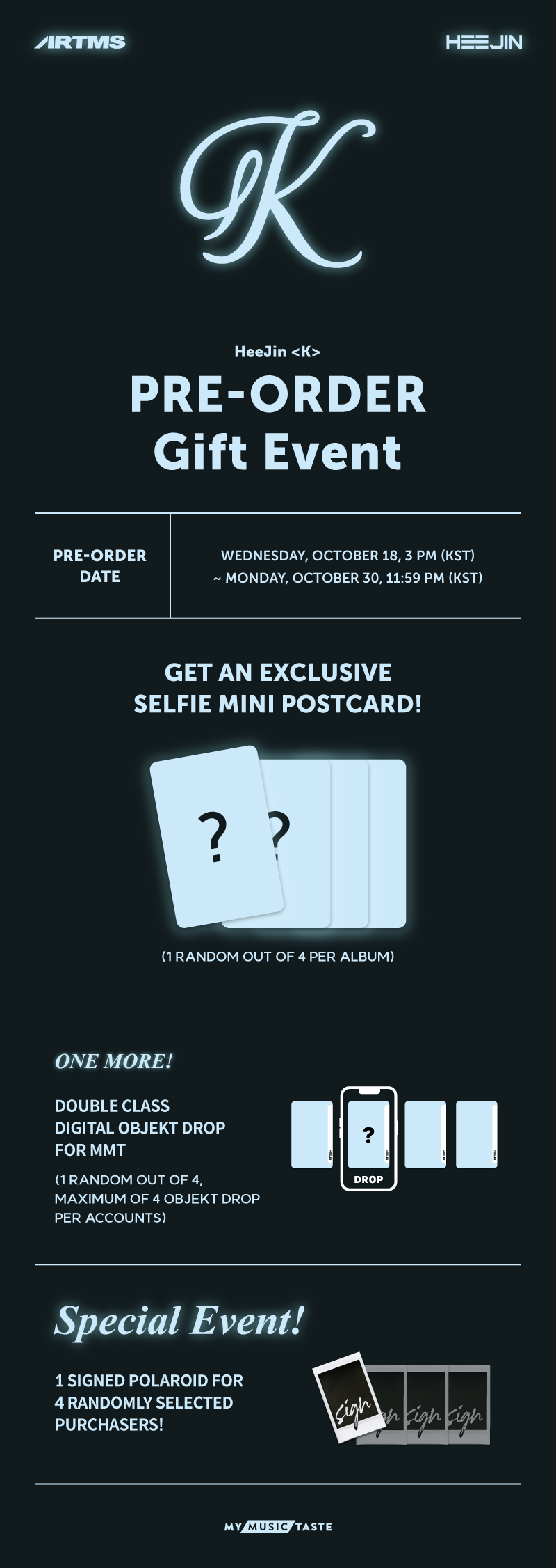 HeeJin Pre-order Gift Event